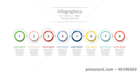 Infographic design elements with 8 options. - Stock Illustration ...