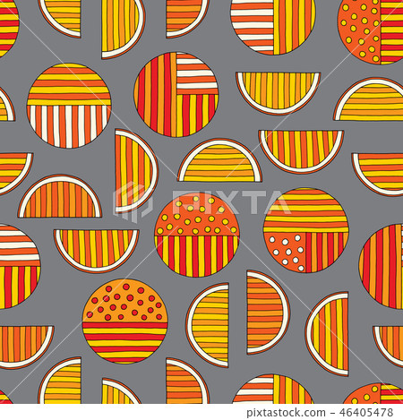 Hand drawn abstract seamless pattern. Vector... - Stock Illustration ...