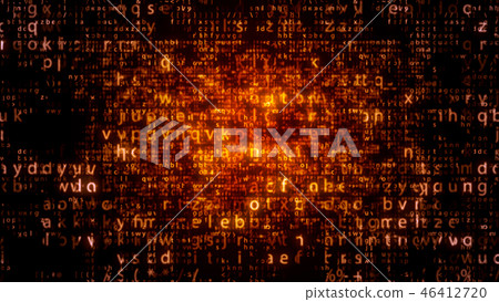 Led Matrix Letters Sparkling Brightly - Stock Illustration [46412720 ...