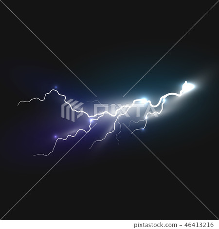 Realistic lightning icon - Stock Illustration [46413216] - PIXTA