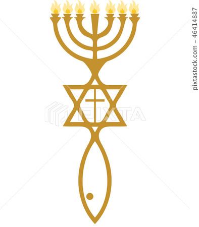 Messianic Judaism symbol or icon isolated... - Stock Illustration ...