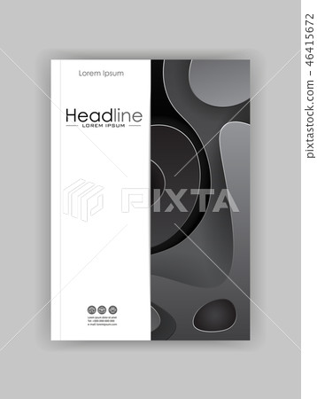 Book cover design template in A4 with minimalist - Stock Illustration ...