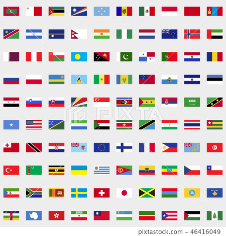 New flags of the world set - Stock Illustration [46416049] - PIXTA