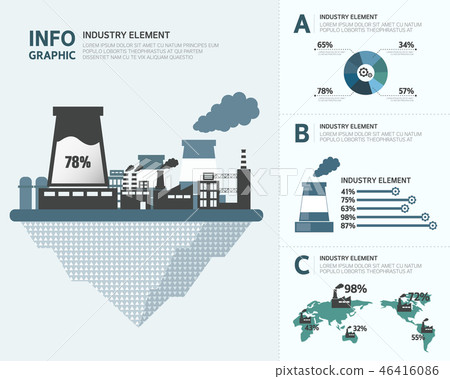 Factory infographic - Stock Illustration [46416086] - PIXTA