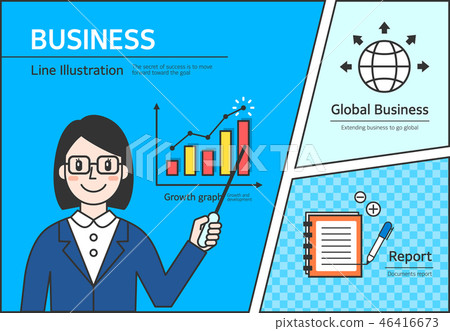 Business line illustration - Stock Illustration [46416673] - PIXTA
