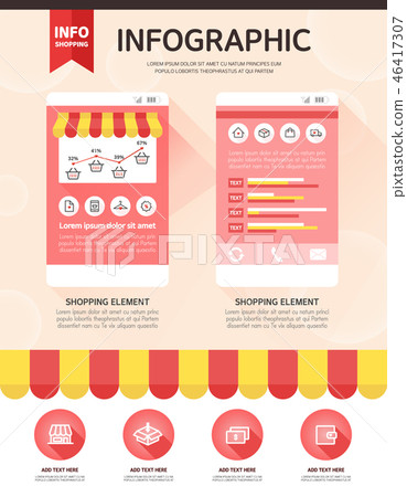 Shopping infographic - Stock Illustration [46417307] - PIXTA