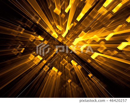 Abstract golden technology background - Stock Illustration [46420257 ...