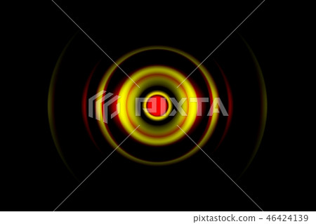 Yellow digital sound wave or circle signal - Stock Illustration ...