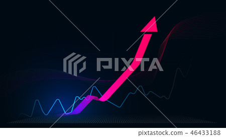 Arrow graph concept background - Stock Illustration [46433188] - PIXTA