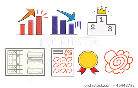 Illustration set of grades - Stock Illustration [46448782] - PIXTA