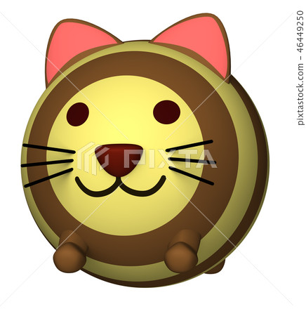 Round cat - Stock Illustration [46449250] - PIXTA