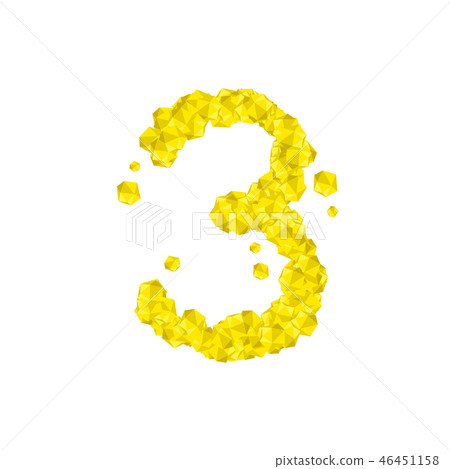 The letter number three or 3, in the alphabet - Stock Illustration ...