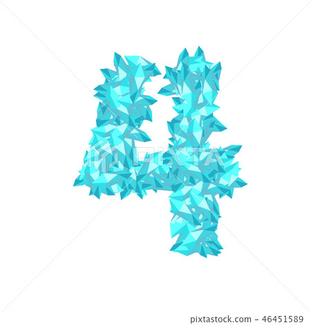 The letter number four or 4, in the alphabet - Stock Illustration ...