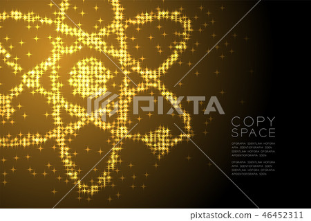 Abstract Shiny Star pattern Atom symbol shape-插圖素材 [46452311] - PIXTA圖庫