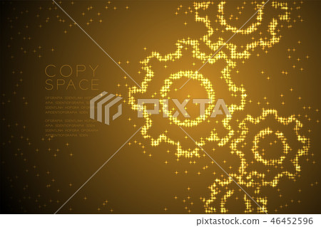Abstract Shiny Star pattern Engineering Gear shape - Stock Illustration ...
