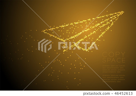 Abstract Geometric Circle dot pattern Paper plane - Stock Illustration ...