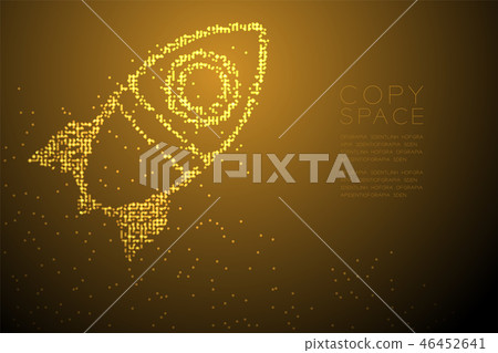 Abstract Geometric Circle dot pattern Rocket - Stock Illustration ...
