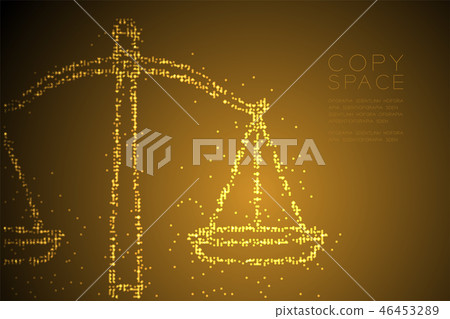 Abstract Geometric Circle dot pixel Scales balance - Stock Illustration ...
