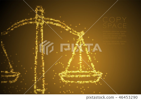 Abstract Shiny Star pattern Scales balance shape - Stock Illustration ...