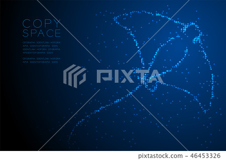 Abstract Geometric Circle dot pixel Stingray - Stock Illustration ...
