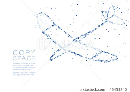 Abstract Geometric Circle dot pixel Glider plane - Stock Illustration ...