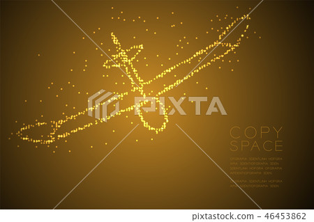 Abstract Geometric Circle dot pixel Glider plane - Stock Illustration ...