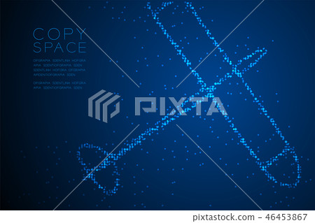 Abstract Geometric Circle dot pixel Glider plane - Stock Illustration ...