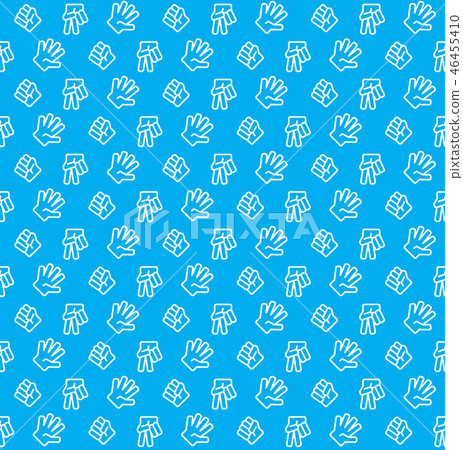 Rock-paper-scissors pattern on blue background - Stock Illustration ...