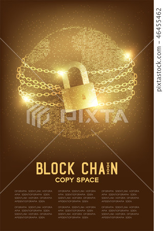 Geometric circle pattern globe Chain lock Security - Stock Illustration ...
