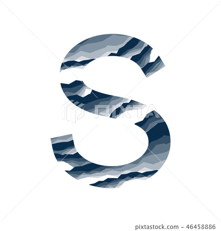 The letter S, in the alphabet abstract marble bark - Stock Illustration ...