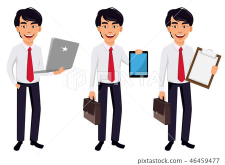 Asian business man, concept of cartoon character - Stock Illustration ...