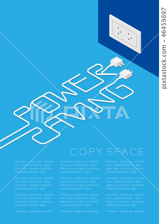 Power Saving text made from plug cable Environment - Stock Illustration ...