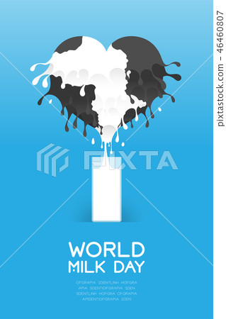 Milk splash Love Heart shape layer cow pattern - Stock Illustration ...