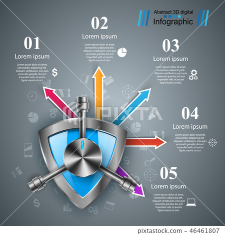 Guard, safe, security, deposit infographic. - Stock Illustration ...