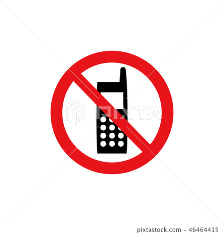 Prohibition mark illustration / cell phone use... - Stock Illustration ...