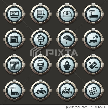 Post service icons set - Stock Illustration [46466511] - PIXTA