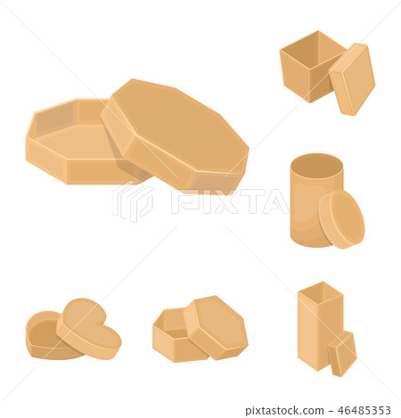 Different boxes cartoon icons in set collection... - Stock Illustration ...