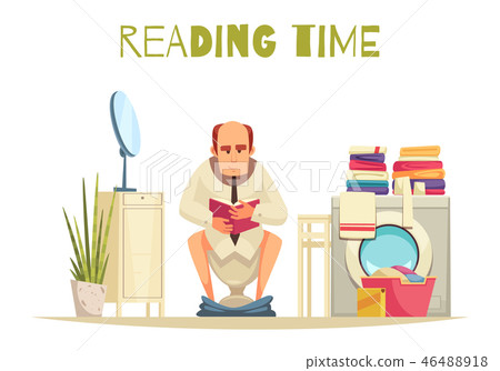 Reading Time Background - Stock Illustration [46488918] - PIXTA