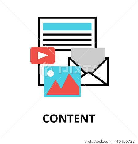 Concept of content, vector illustration - Stock Illustration [46490728 ...