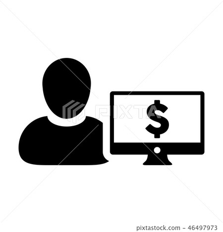 Sales icon vector male user person profile avatar - Stock Illustration ...