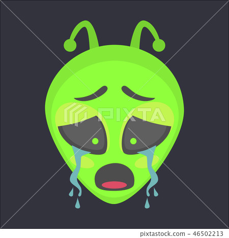 Alien head - Crying - Stock Illustration [46502213] - PIXTA