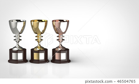Three color trophy left - Stock Illustration [46504765] - PIXTA