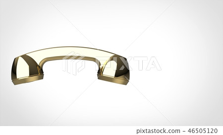 Gold handset front left - Stock Illustration [46505120] - PIXTA