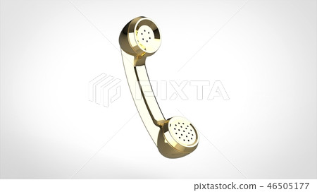 Gold handset - Stock Illustration [46505177] - PIXTA