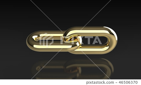 Link icon gold black background front view - Stock Illustration ...
