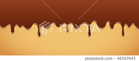 sweet melting chocolate icing background - Stock Illustration [46507645 ...