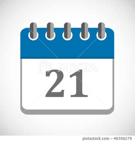 vector illustration of blue calendar 21 icon - Stock Illustration ...