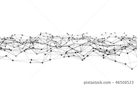 Digital data and network connection triangle... - Stock Illustration ...