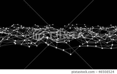 Digital data and network connection triangle... - Stock Illustration ...