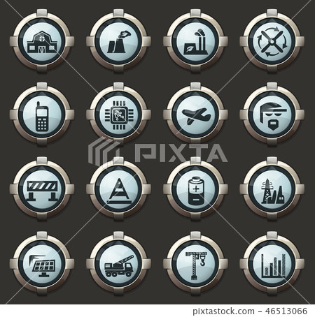 Industry icons set-插圖素材 [46513066] - PIXTA圖庫